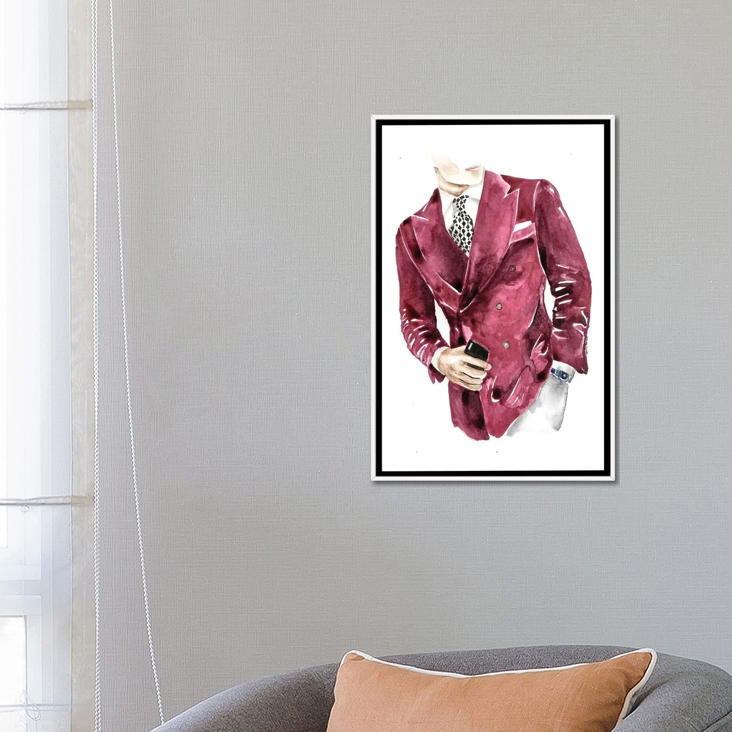 Icanvas Gentleman In Bright Jacket By Olga Cree Framed Canvas Print