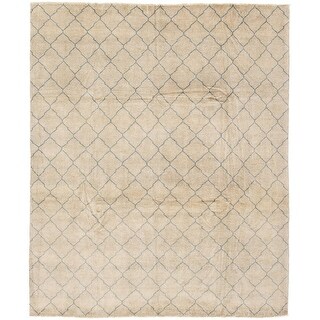 ECARPETGALLERY Hand-knotted Tangier Khaki Wool Rug - 8'3 x 9'10 - Bed ...