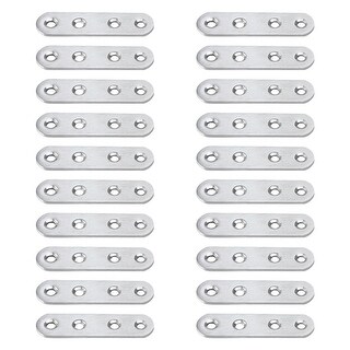 Straight Brackets Stainless Steel 80mm Flat Brace Fastener w Screws ...