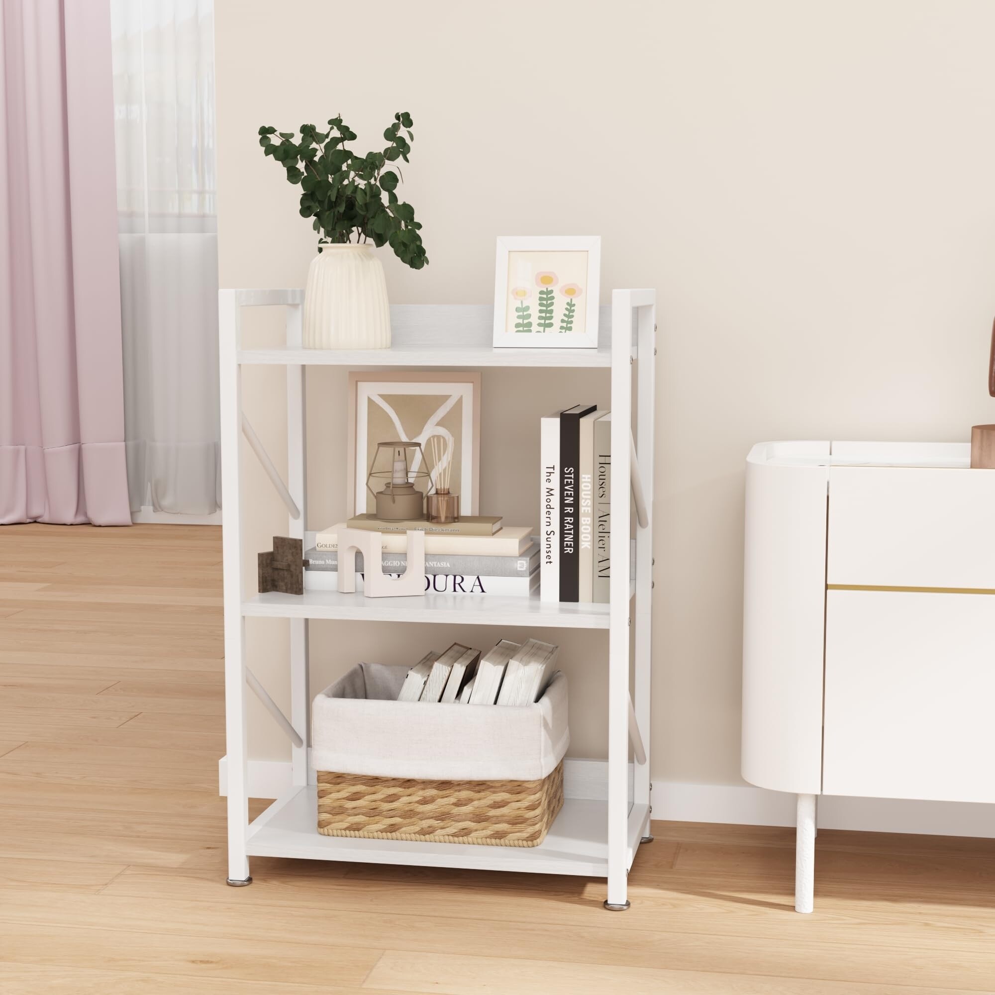 Small Bookshelf for Small Spaces Modern 3 Tier Bookcase Night Stand Narrow Book Shelf Organizer Small Shelf Open Display Rack Bed Bath Beyond 40331437