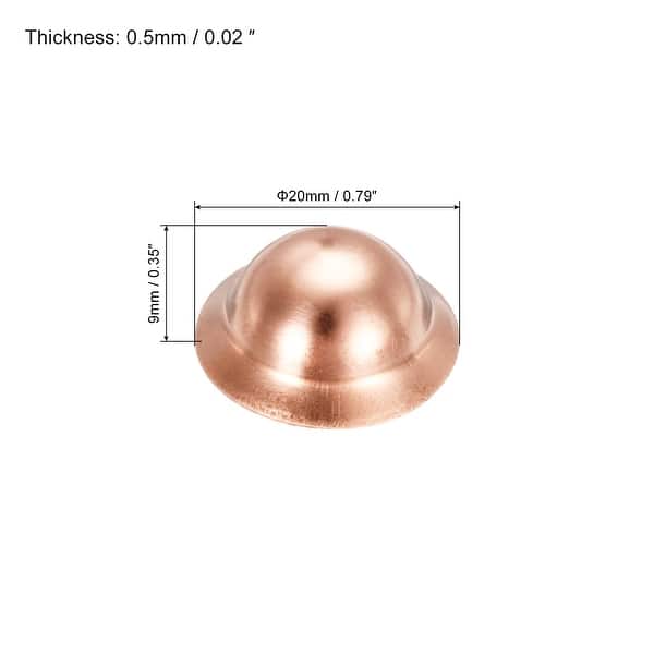 30pcs Copper End Cap Pipe Fitting Sweat Plug Connection 9x20mm HVAC ...