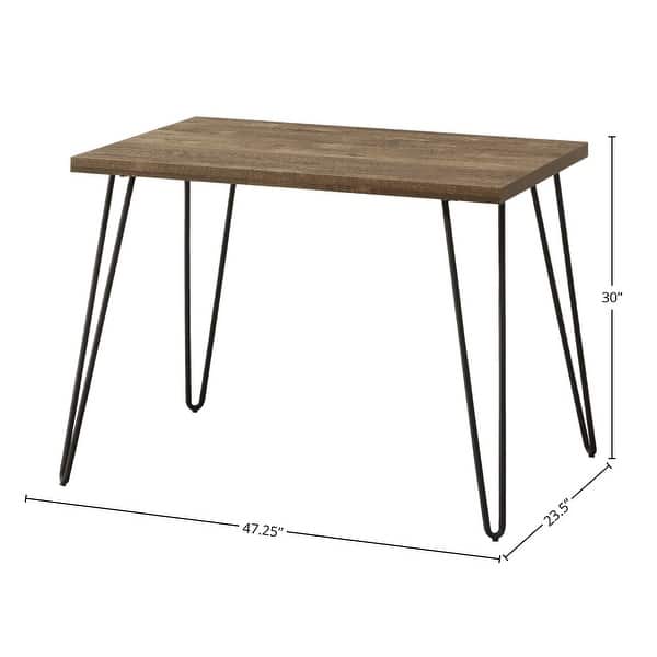 Rustic 30" Tall Oak Desk with 4 Legs in Taupe - Bed Bath & Beyond ...