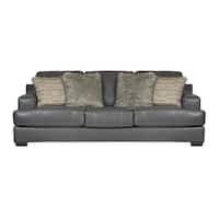 Lowndes Genuine Leather Sofa - Bed Bath & Beyond - 38256285