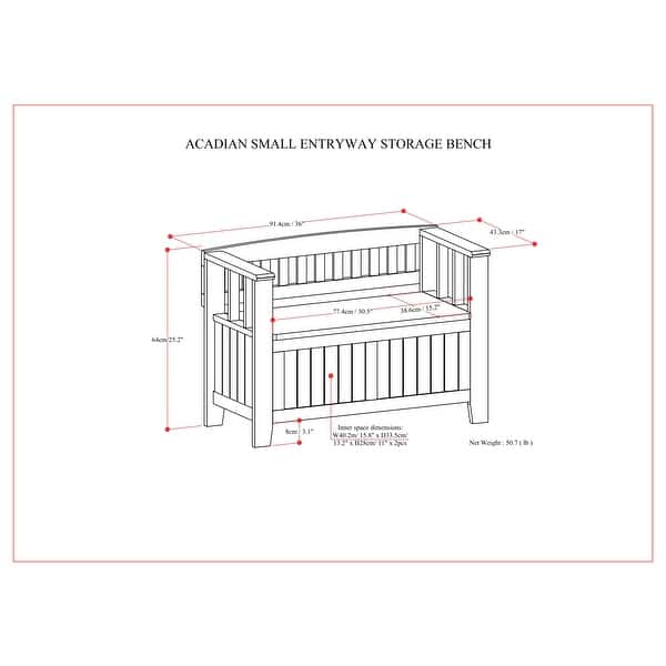 WYNDENHALL Normandy SOLID WOOD 36 inch Wide Transitional Entryway ...