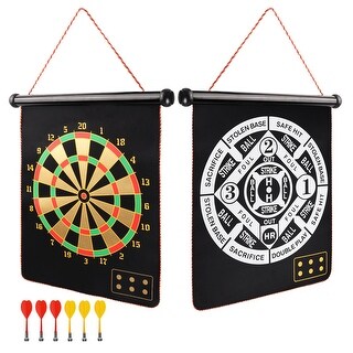 GSE™ 2-in-1 Magnetic Baseball & Dart Board Game Set. Double-Sided ...