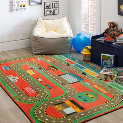 Mohawk Home Race Track Play Kids Area Rug - Overstock - 22731780