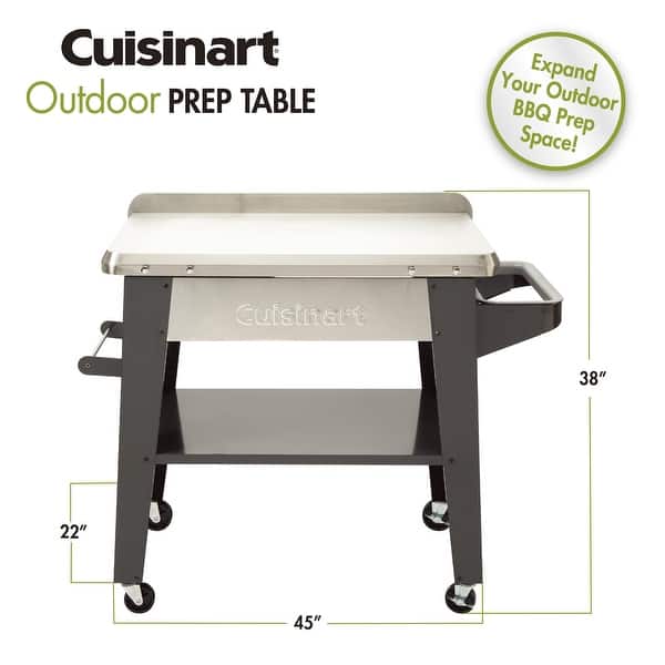Stainless Steel Outdoor Prep Table - Silver, Gray, Multicolor - Bed ...