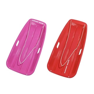 Slippery Racer Downhill Sprinter Toboggan Snow Sled 2 Pack, 1 Pink and ...