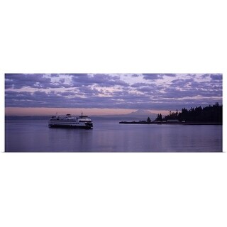 "Ferry in the sea, Bainbridge Island, Seattle, Washington State" Poster ...