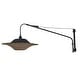 Vienna Plug-In Adjustable Swing Arm Wall Lamp in Matte Black Extendable ...