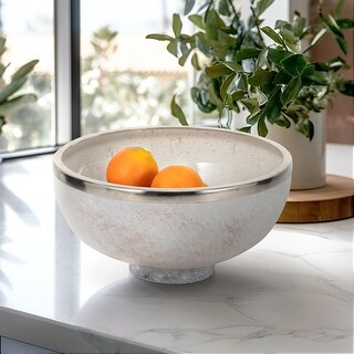 Sagebrook Home Glass Bowl With Ring Decor - Bed Bath & Beyond - 37452254