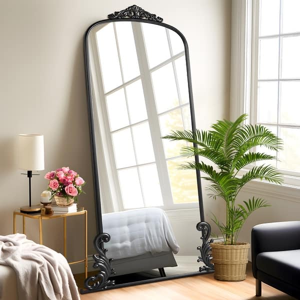 Vintage Arched Floor Mirror - Full Length Vanity Mirror - Bed Bath ...