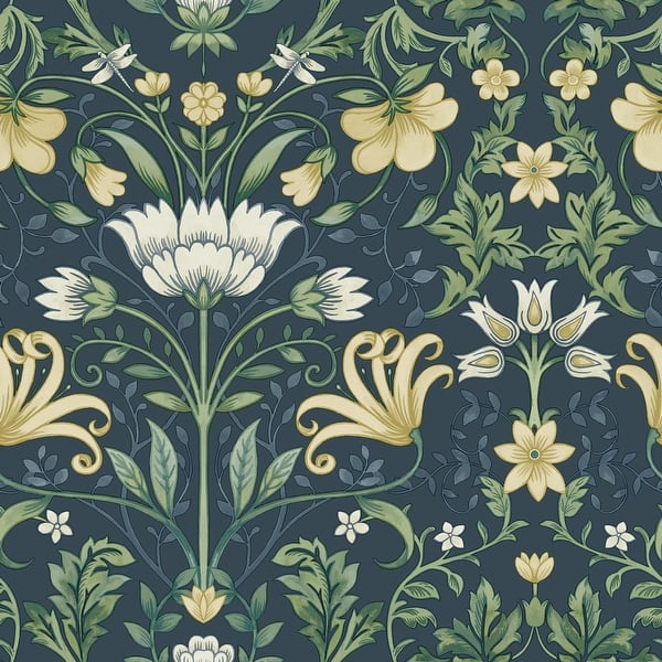 floral patterned wallpaper