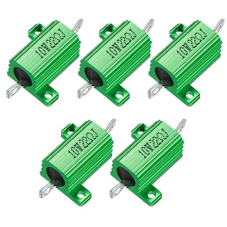 Aluminum Case Resistor 10W 22 Ohm Green Wirewound for LED with Rod Post ...