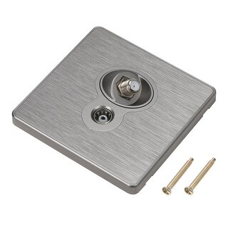 TV Aerial Socket Wall Plate Satellite Grey PC 88x86mm for Coaxial Cable ...