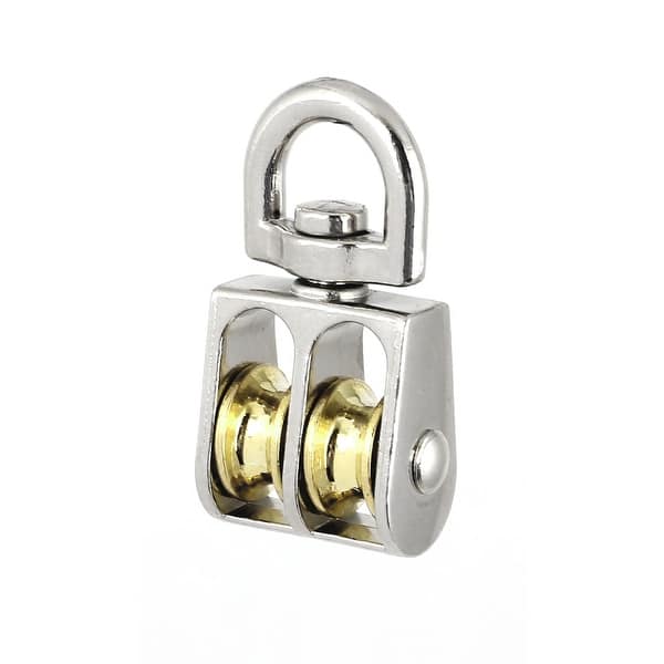 13mm Diameter Stainless Steel Double Sheave Swivel Eye Rope Pulley ...