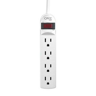 ONE Power 4 Outlet Power Strip with 2 Foot Extension Cord (PS401) - Bed ...