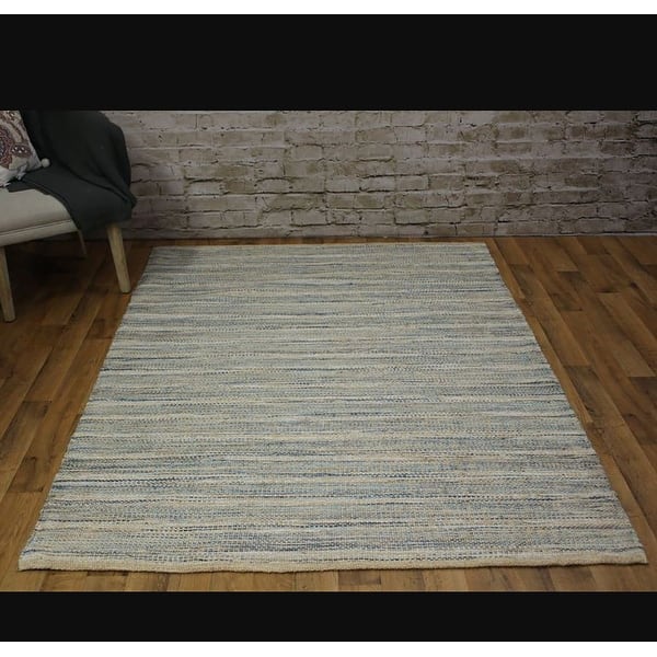 Beige Indigo Handmade Jute Rug - Bed Bath & Beyond - 34007854