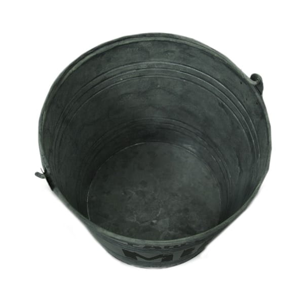 Set of 3 Galvanized Metal Farm Fresh Milk Pails with Built-In Handles ...