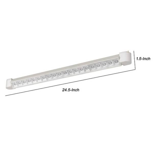 40 Watt Linear Metal Track Fixture with Adjustable Angles, White - Bed ...