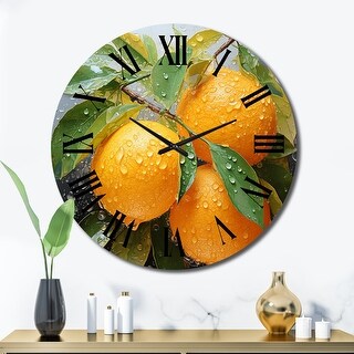 Designart "Fruit Mandarin Orange Pointillism II" Food & Beverage ...