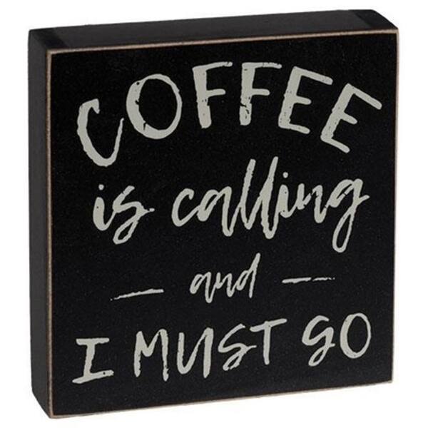 Coffee Is Calling Box Sign - Black - 4.75undefined wide by 1undefined ...