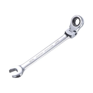 7/16" Flex-Head Ratcheting Combination Wrench SAE 72 Teeth 12 Point Box ...