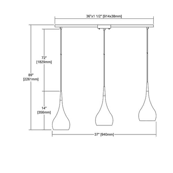 Lindsey 3-Light Linear Mini Pendant Fixture in Satin Nickel with ...