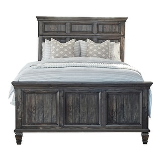 Serra Weathered Burnished Brown Panel Bed - Bed Bath & Beyond - 33988217