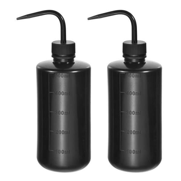 2pcs Squeeze Washing Bottle 500ml Plastic Water Irrigation Spout, Black ...