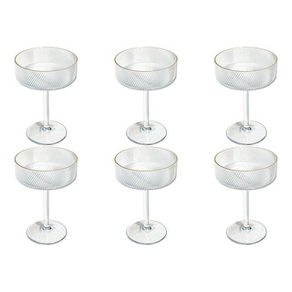 Abode Homewares Stax Optic Acrylic Twist Stemmed Coupe Glass - Clear ...