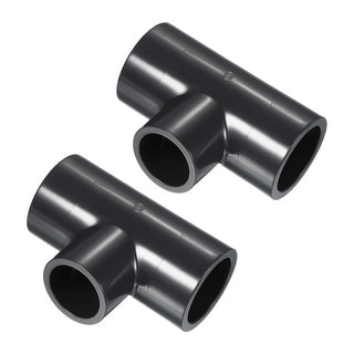 2Pcs UPVC 1" to 3/4" Reducing Tee Pipe Fitting T Shape Socket Connector ...