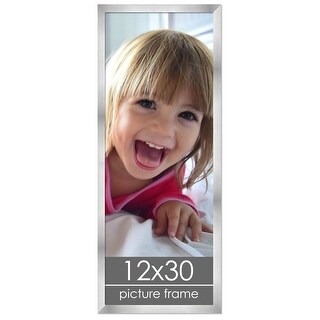 12x30 Frame Silver Modern Minimalist - Modern Wood Picture Frame ...