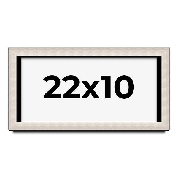22x10 Shadow Box Frame Silver Real Wood Contemporary Shadowbox Display ...