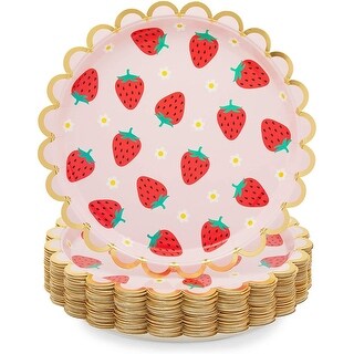 Strawberry Party Paper Plates (9 In, 48 Pack) - Bed Bath & Beyond ...