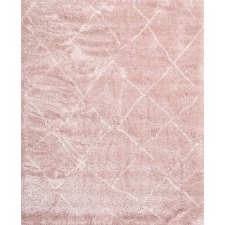Ahgly Company Machine Washable Contemporary Pink Daisy Pink Area Rugs ...