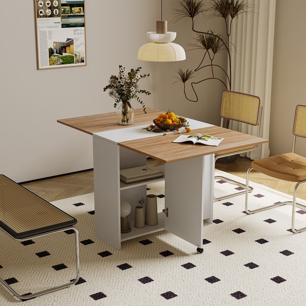 drop leaf space saving dining table