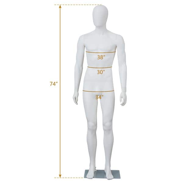 Full Body Mannequin Famale Male Dress Form Display, Manikin Torso Stand ...
