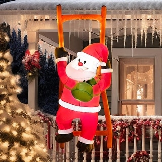 Festive Climbing Santa Inflatable - Bed Bath & Beyond - 40867983