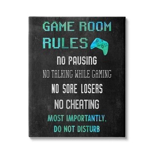 Stupell Vintage Game Room Rules Canvas Wall Art Design by CAD Design ...