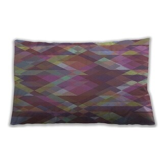 Ahgly Company Patterned Indoor-Outdoor Dark Raspberry Purple Lumbar ...