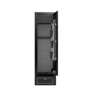 8 Gun Rifle Safe, Digital Lock, Removable Shelf, Scoped Rifle Rack and ...