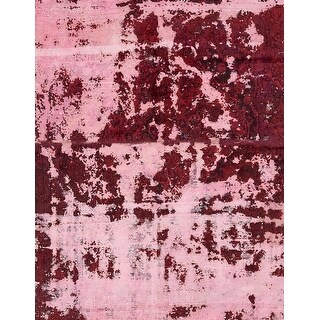 Ahgly Company Machine Washable Abstract Pastel Pink Area Rugs - Bed ...
