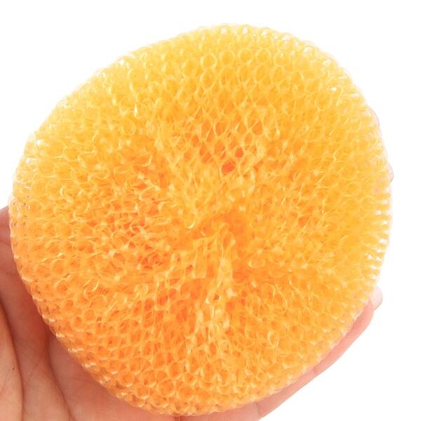 Home Plastic Round Plate Cleaning Scrubber Mesh Scourer Tool 5pcs ...