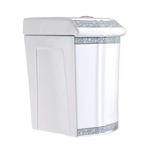 Corner Toilet Tank Green Gold Painted White Vitreous China Renovators ...