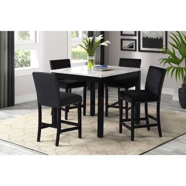 5-piece Counter Dining Table Set with 1 Table and 4 Chairs - Bed Bath ...