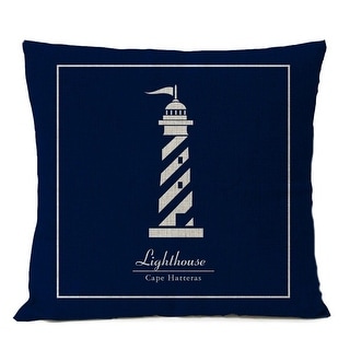 The Lighthouse Nautical Theme in Navy Blue Decor Pillowcover - Bed Bath ...