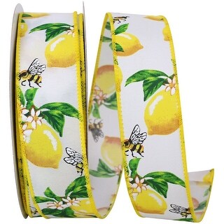 Lemons Wired Ribbon - Bed Bath & Beyond - 36880010