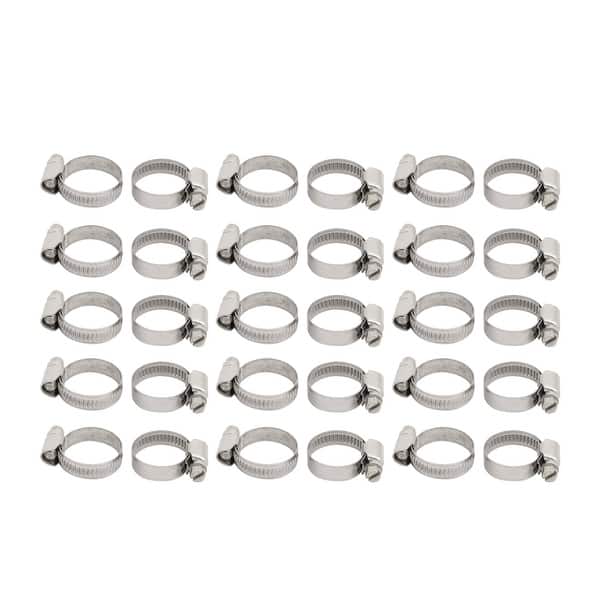 30Pcs 16mm-27mm Dia Range Stainless Steel German Type Adjustable Hose ...