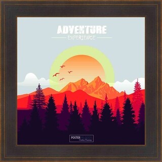 30x30 Contemporary Bronze Complete Wood Square Picture Frame with UV ...